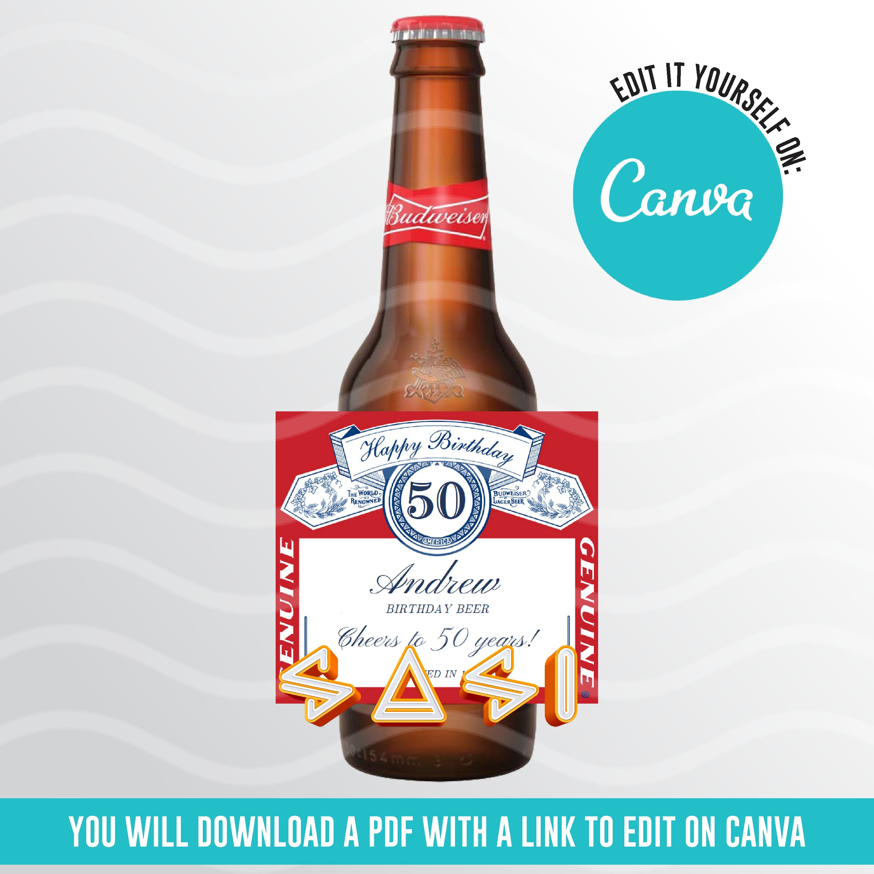 Budweiser Label Back