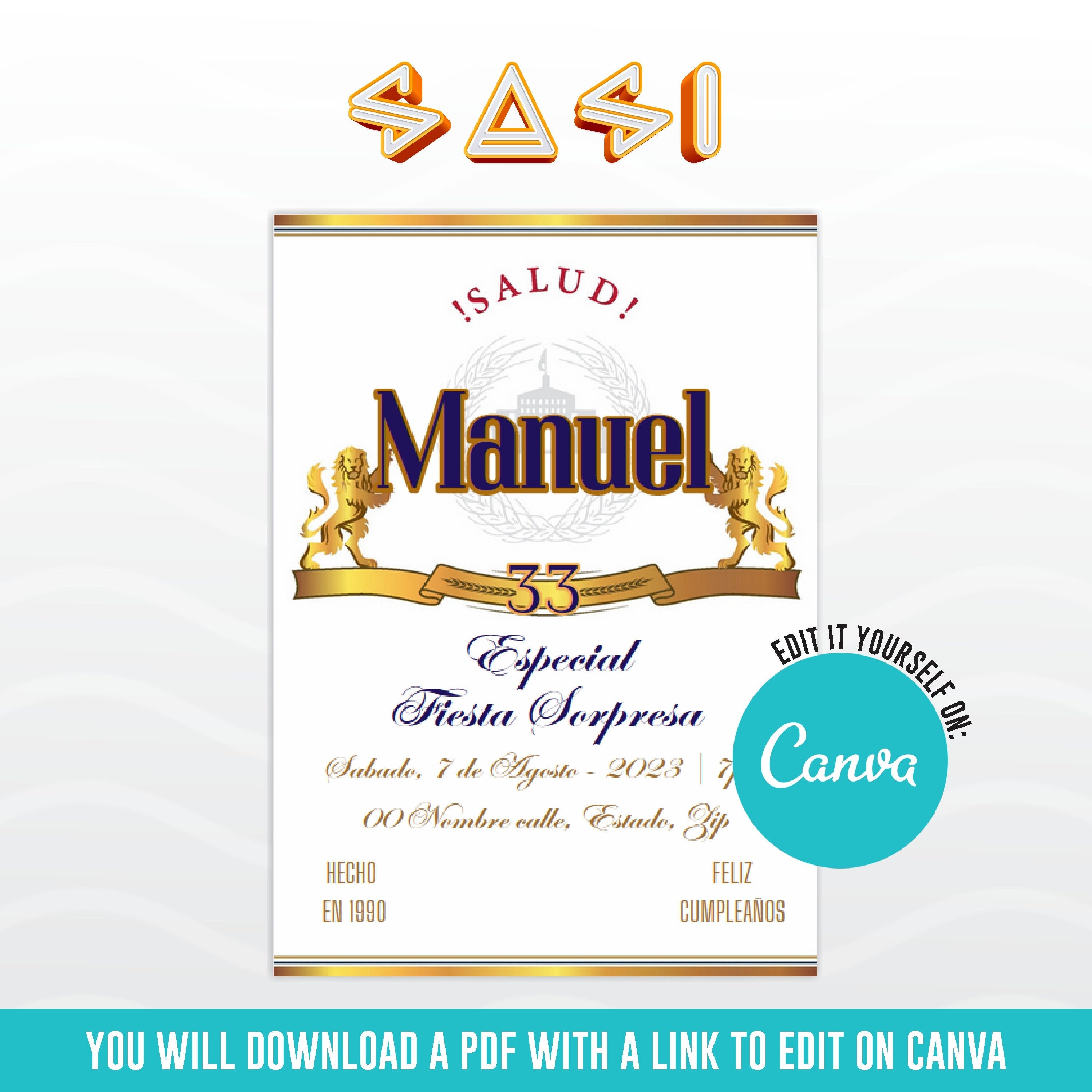 Modelo Beer Birthday Invite | Invitation | Personalized | Digital File ...