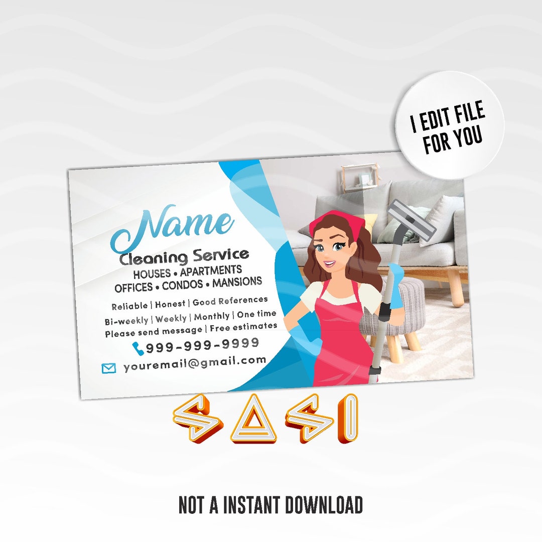 House Cleaning Business Card | Cleaning Service | CHOOSE Between ...