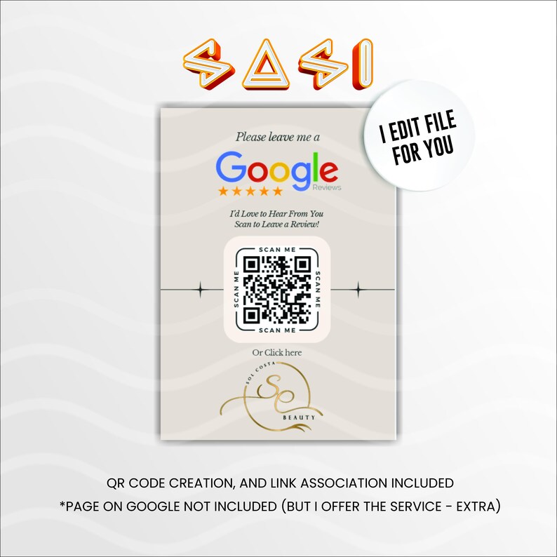 Google Review Card Template: Customer Review Handout - Etsy