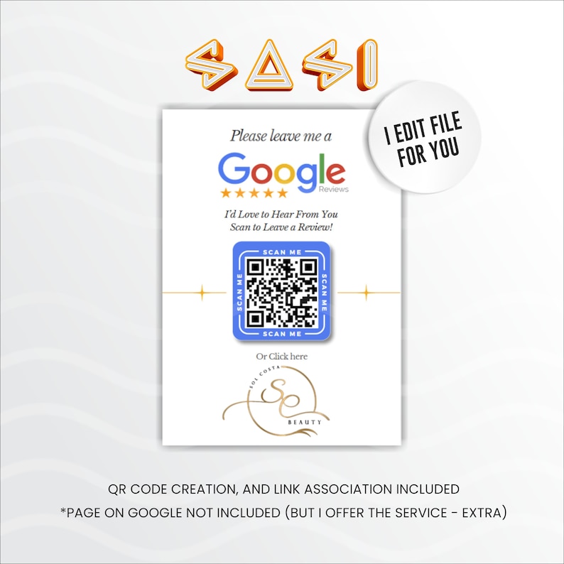 Google Review Card Template: Customer Review Handout - Etsy
