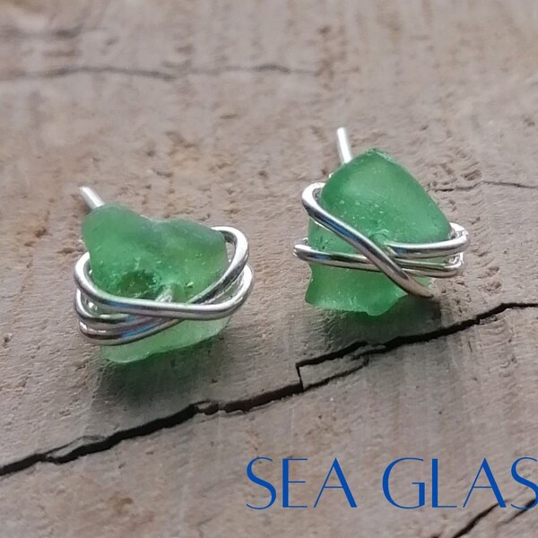 Seaglass Studs - Etsy