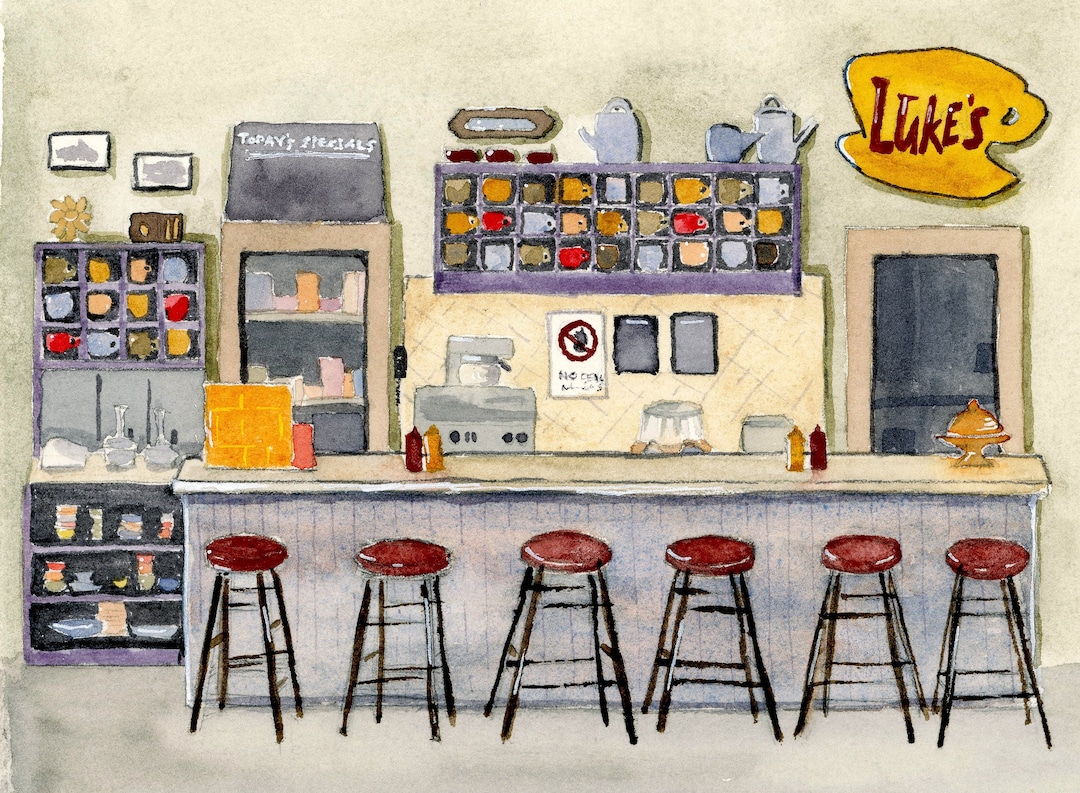 Luke's Diner Gilmore Girls TV Art Print - Etsy