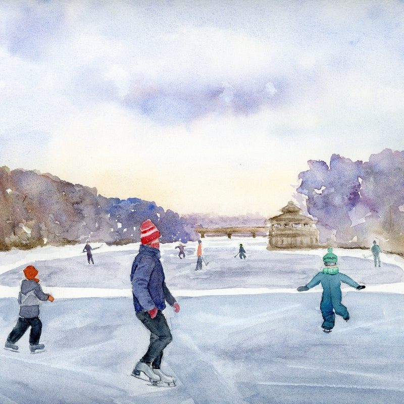 Ice Skating Art - Etsy