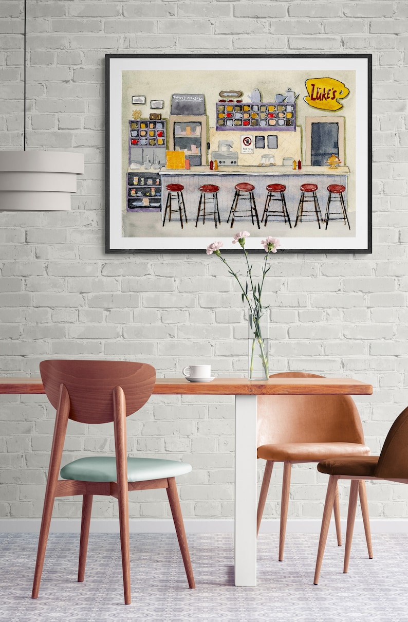 Luke's Diner Gilmore Girls TV Art Print - Etsy