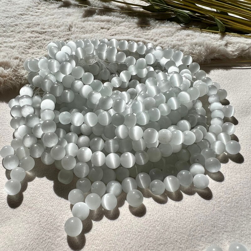 Selenite Beads - Etsy
