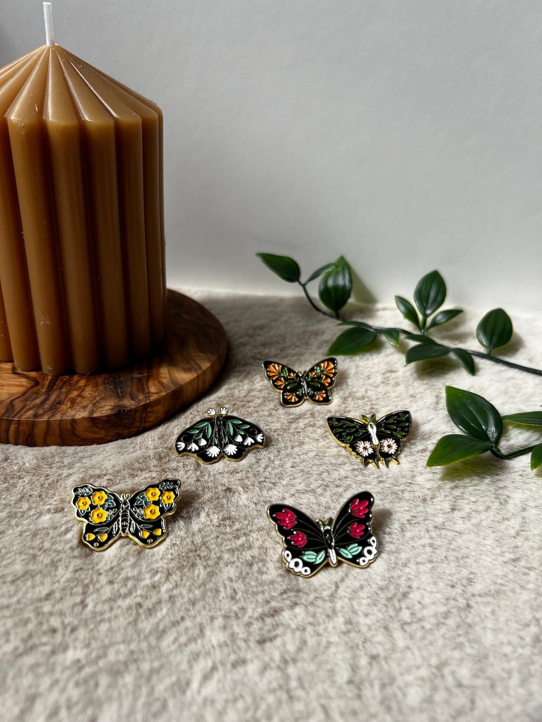 Cute Butterfly Enamel Brooch Pin | Hard Gold Enamel Butterfly Jewelry ...
