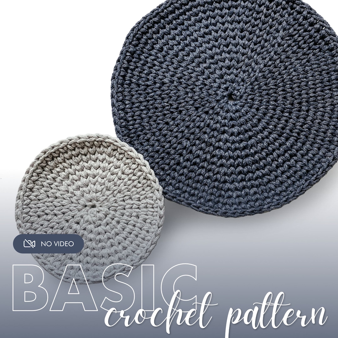 Crochet Circle PATTERN - Pdf With Diagram - Placemats, Coasters, Bag or ...