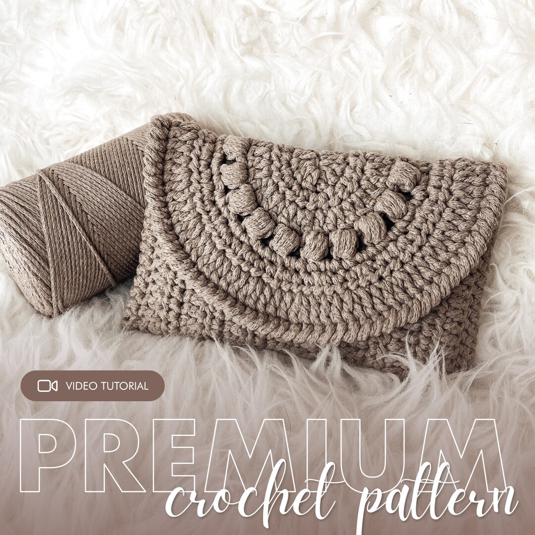 Crochet Purse PATTERN - Pdf With Video Tutorial - Small Crochet Bag ...