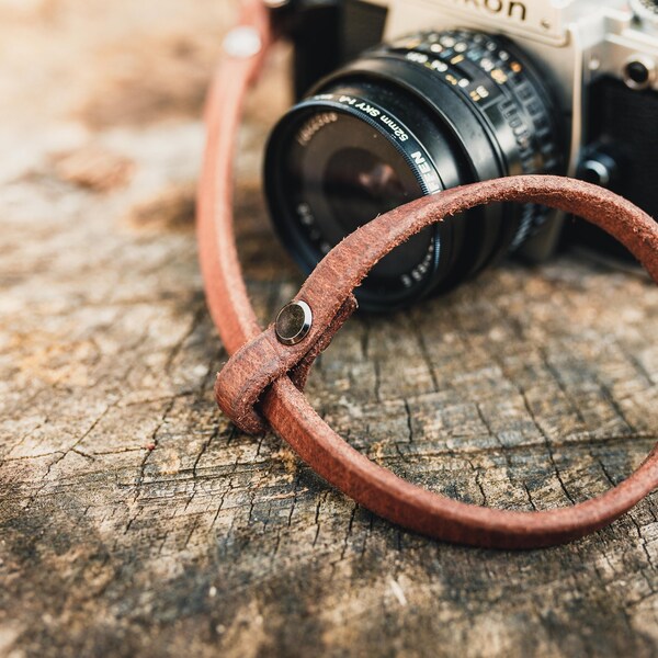Leather Camera Wrist Strap - Etsy
