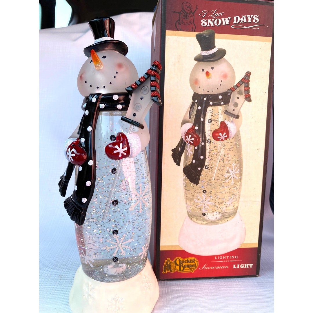 Cracker Barrel Snowman I Love Snow Days Lighting Snowman Light - Etsy