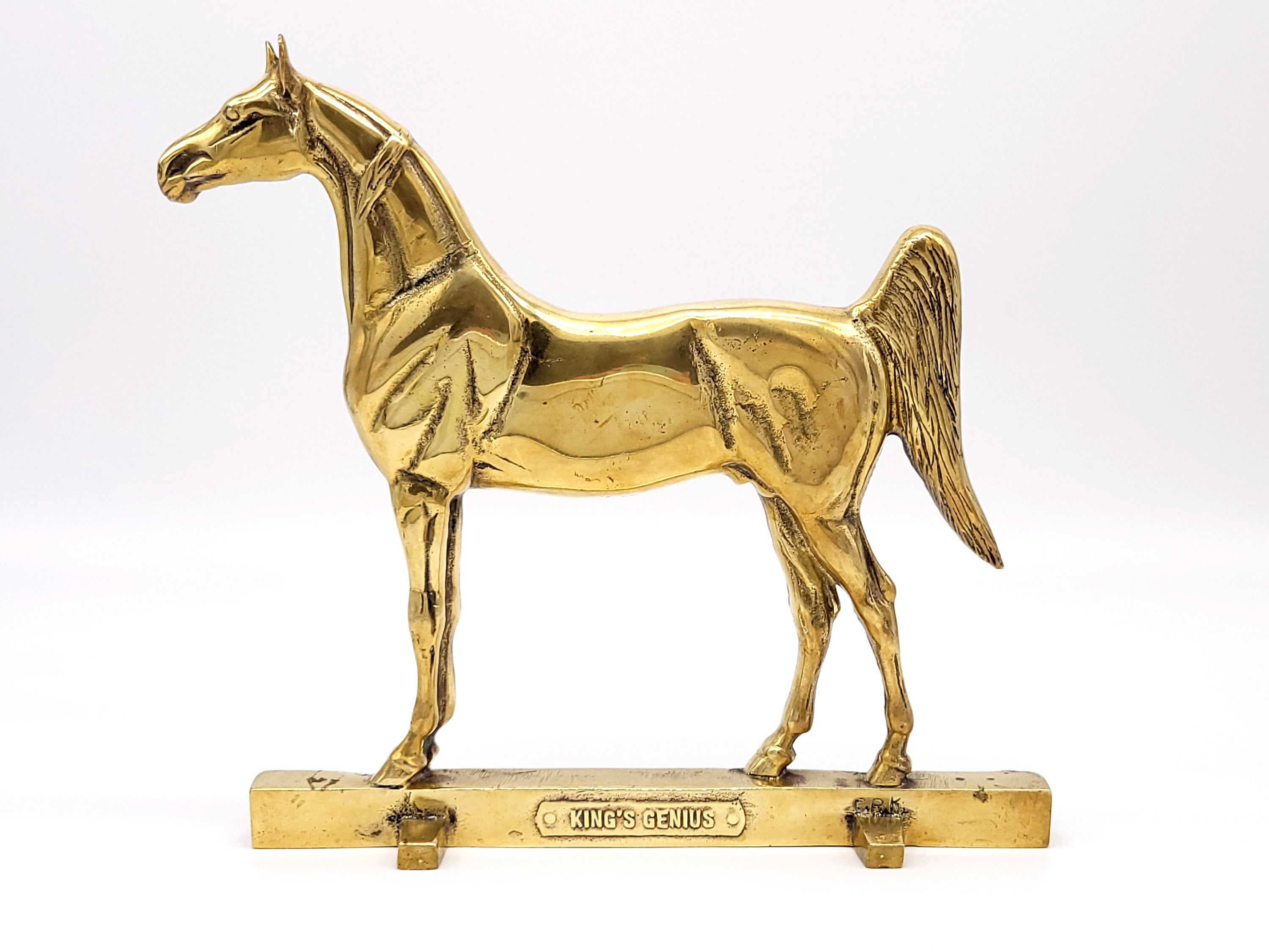 Vintage 1938 Kings Genius Saddlebred Horse Brass Doorstop, Calvin Roy ...