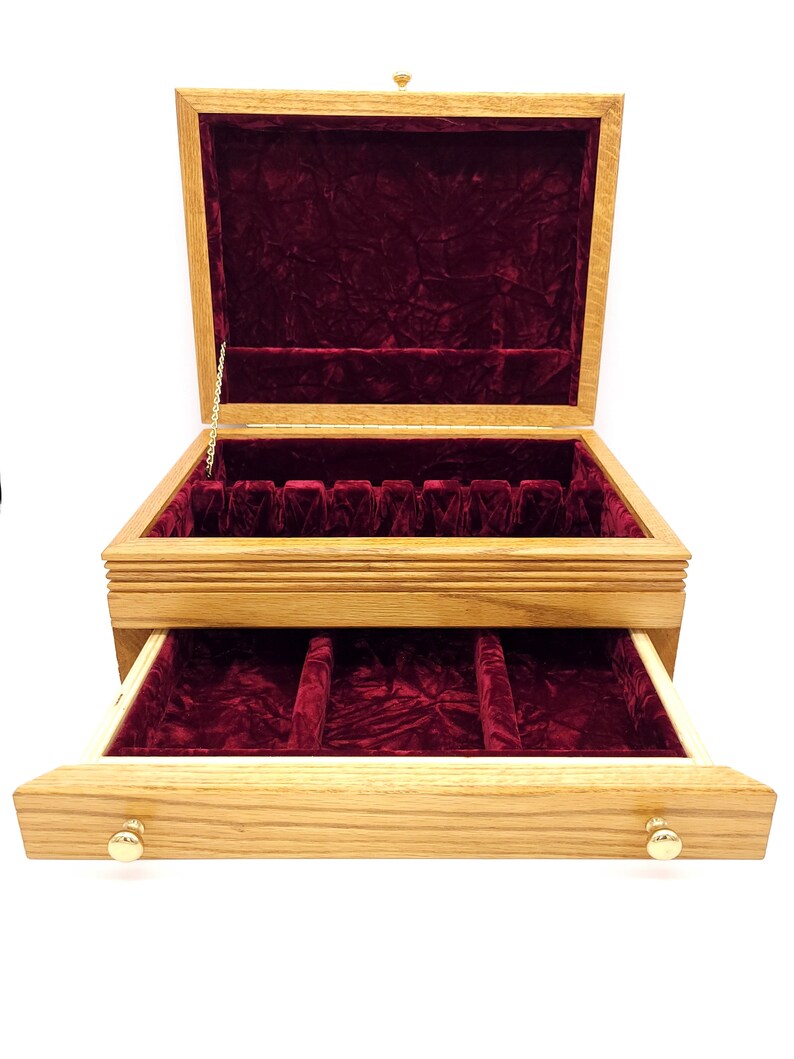 Vintage Oak Wooden Silverware Chest Box Buffet Caddy, Drawer, Amish ...