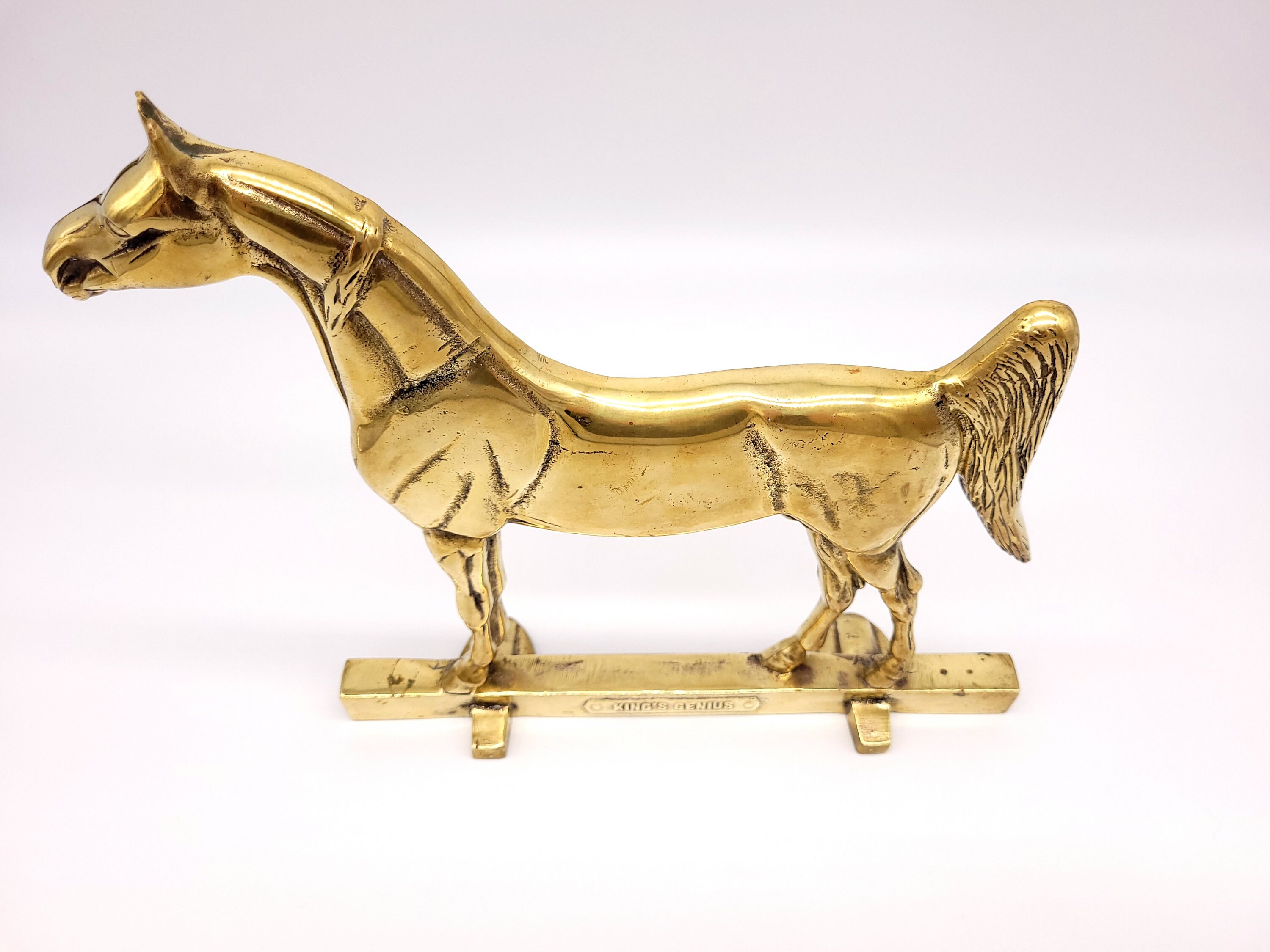 Vintage 1938 Kings Genius Saddlebred Horse Brass Doorstop, Calvin Roy ...