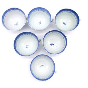 Antique Canton Porcelain Oriental Tea Set of 6, 19th Century Chinese ...