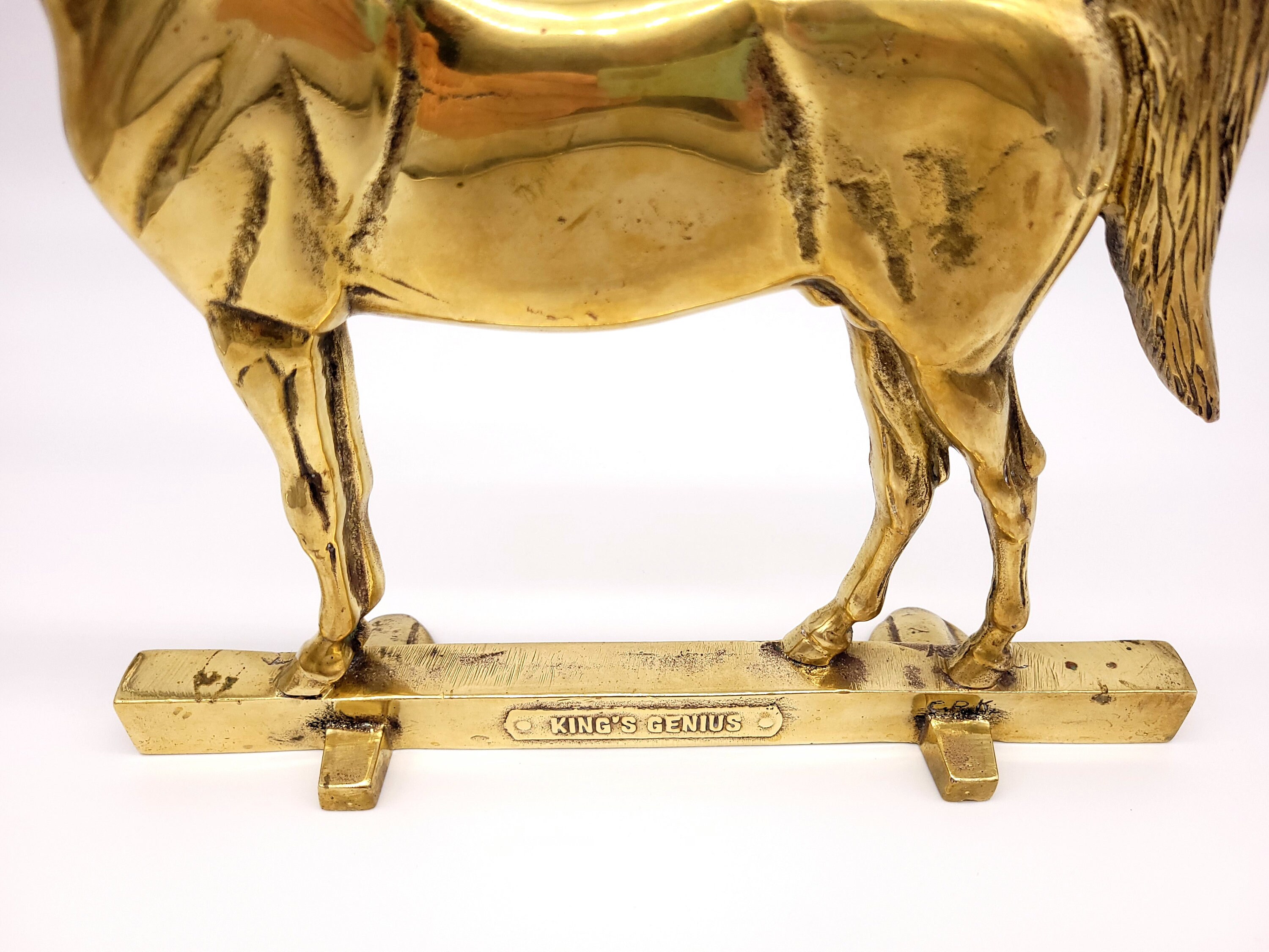 Vintage 1938 Kings Genius Saddlebred Horse Brass Doorstop, Calvin Roy ...