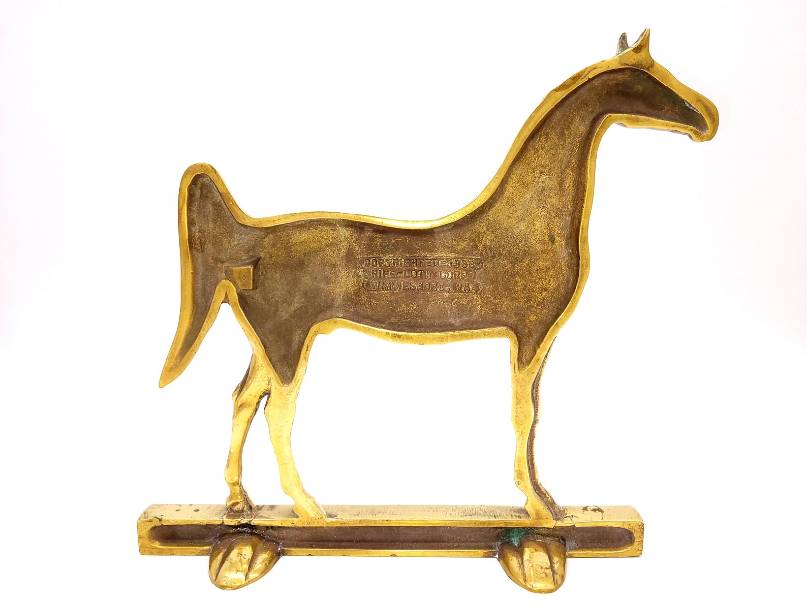 Vintage 1938 Kings Genius Saddlebred Horse Brass Doorstop, Calvin Roy ...