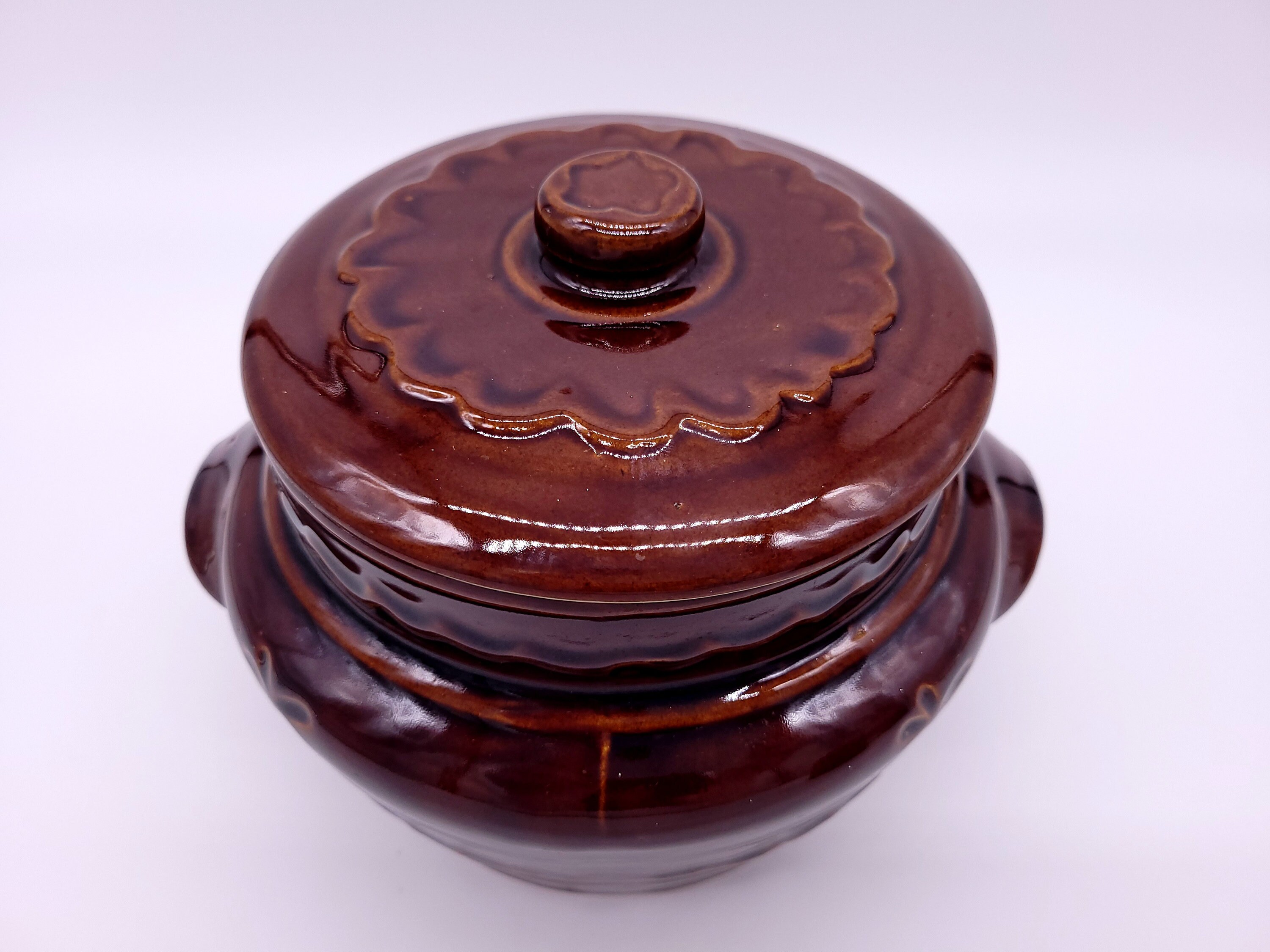 Vintage Marcrest Stoneware Daisy Dot Pitcher and Bean Pot With Lid ...