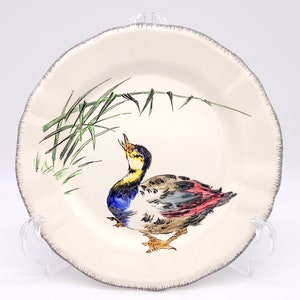 Gien Plate, Faiencerie De Gien, Gien Grands Oiseauxl le Canard No.19 ...
