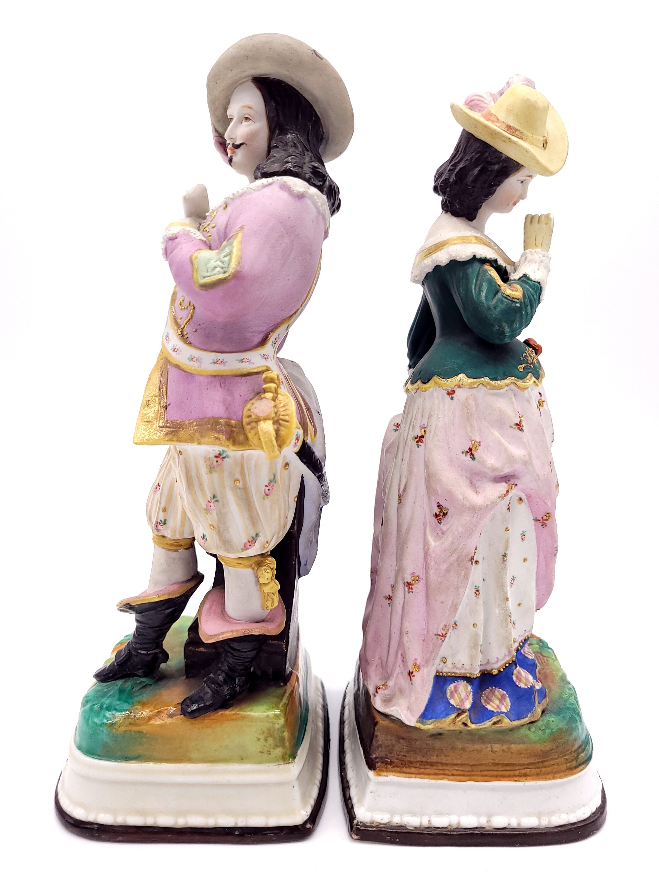 Musketeer Figure and Milady, Antique French Limoges Old Haviland,1800s ...