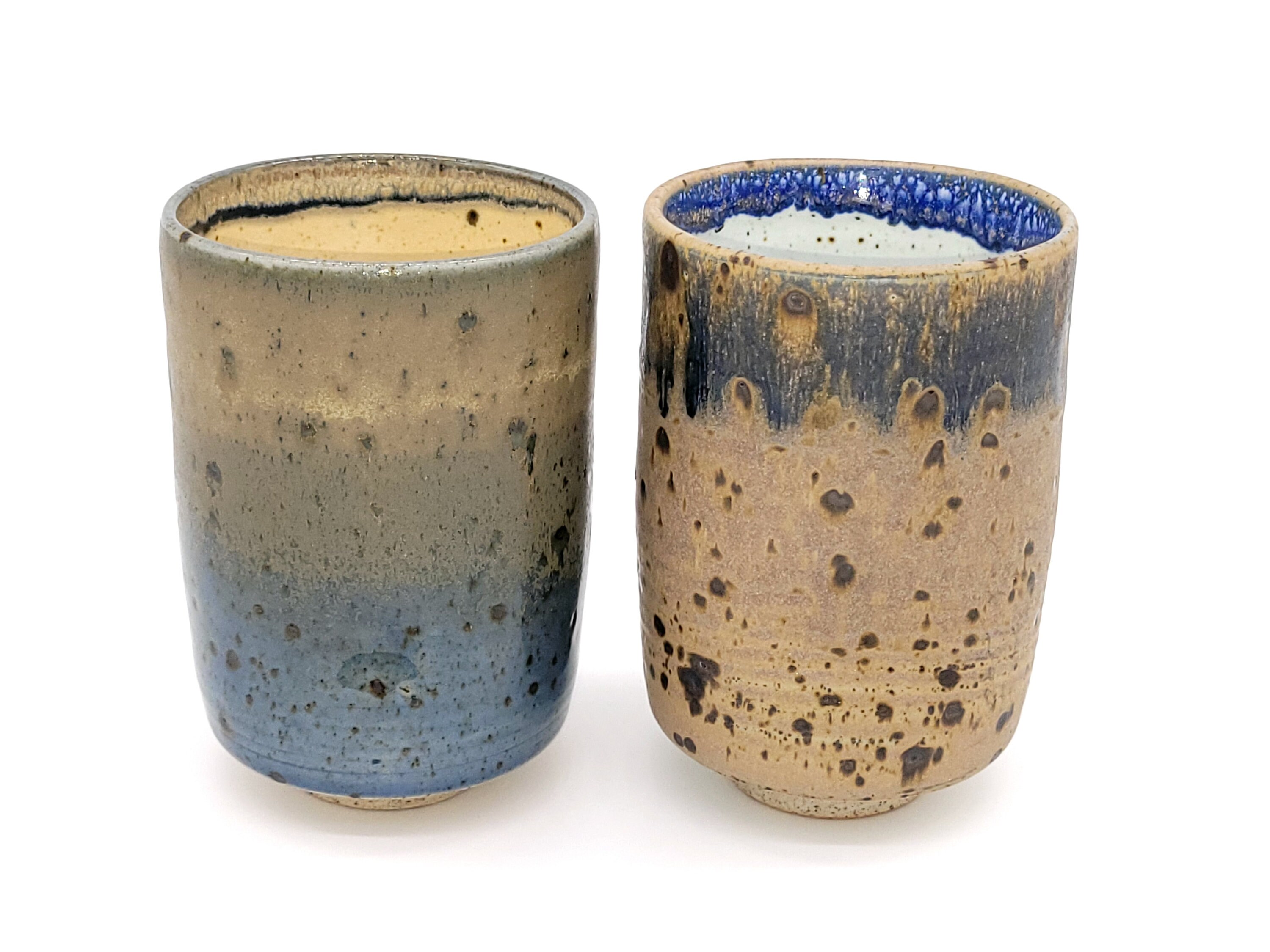 Vintage Conical Coffee Mug Pottery, Stoneware, Pair Handmade, Glazed ...