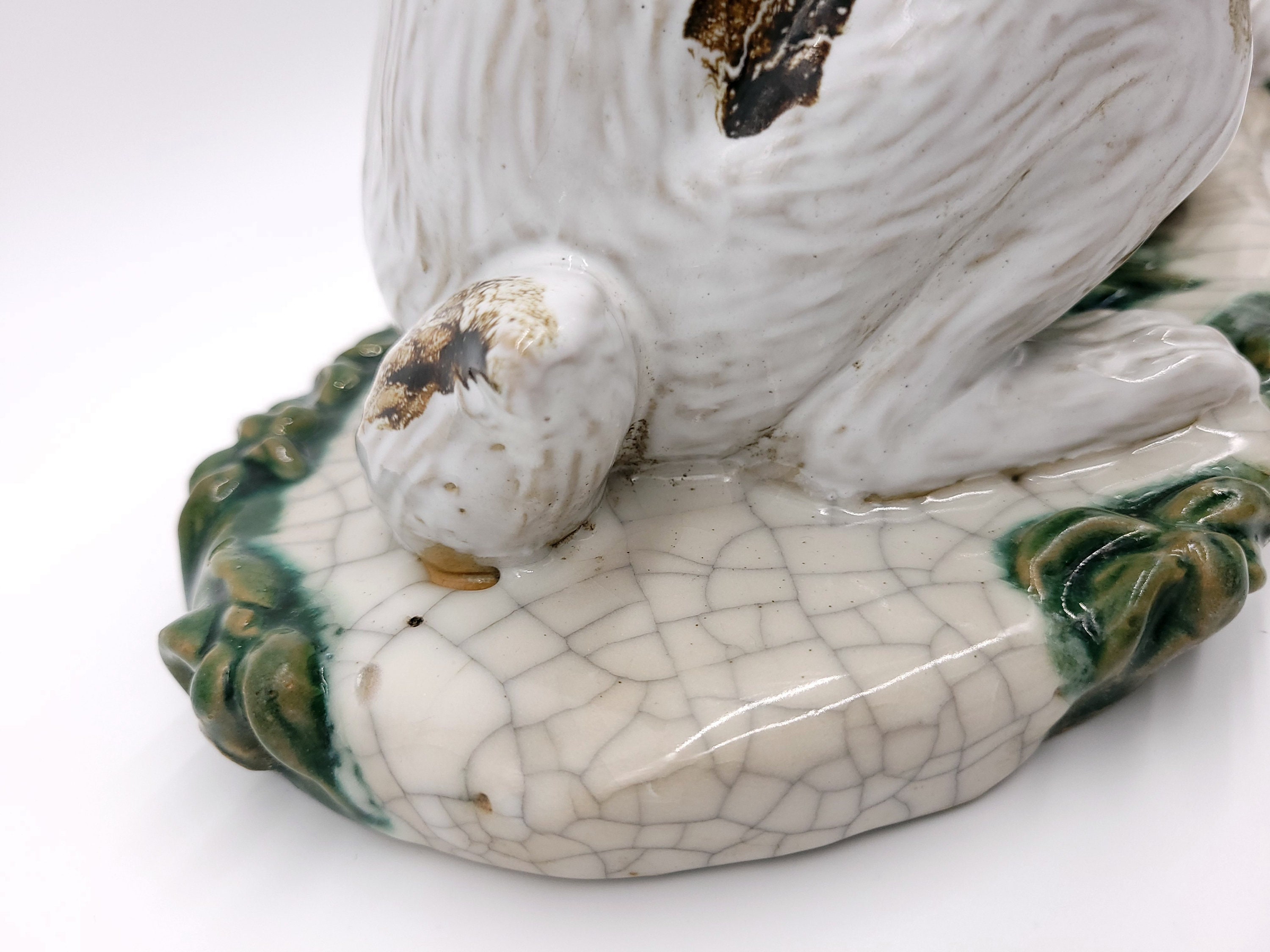 Vintage Ceramic Rabbit Decor Mother and Baby Bunny, Chinese ...