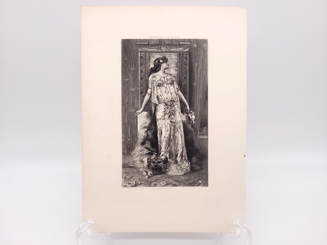 Antique Photogravure 1894 Sarah Bernhardt as Cleopatra by Georges ...
