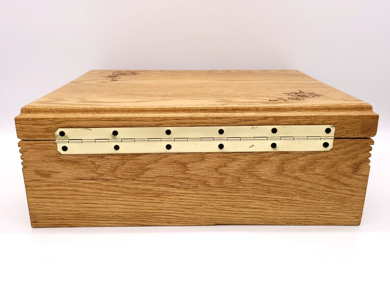 Vintage Oak Wooden Silverware Chest Box Buffet Caddy, Drawer, Amish ...