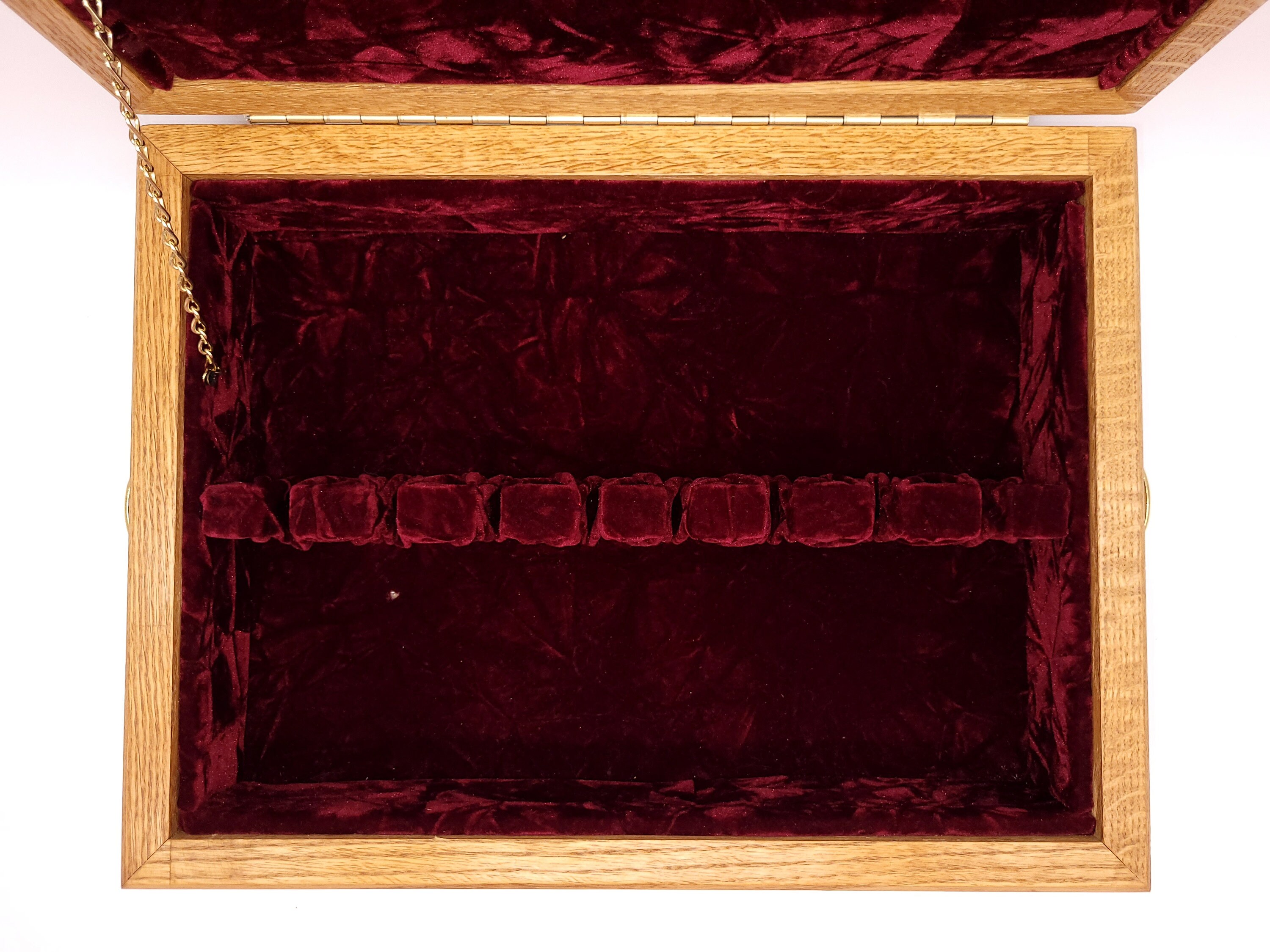 Vintage Oak Wooden Silverware Chest Box Buffet Caddy, Drawer, Amish ...