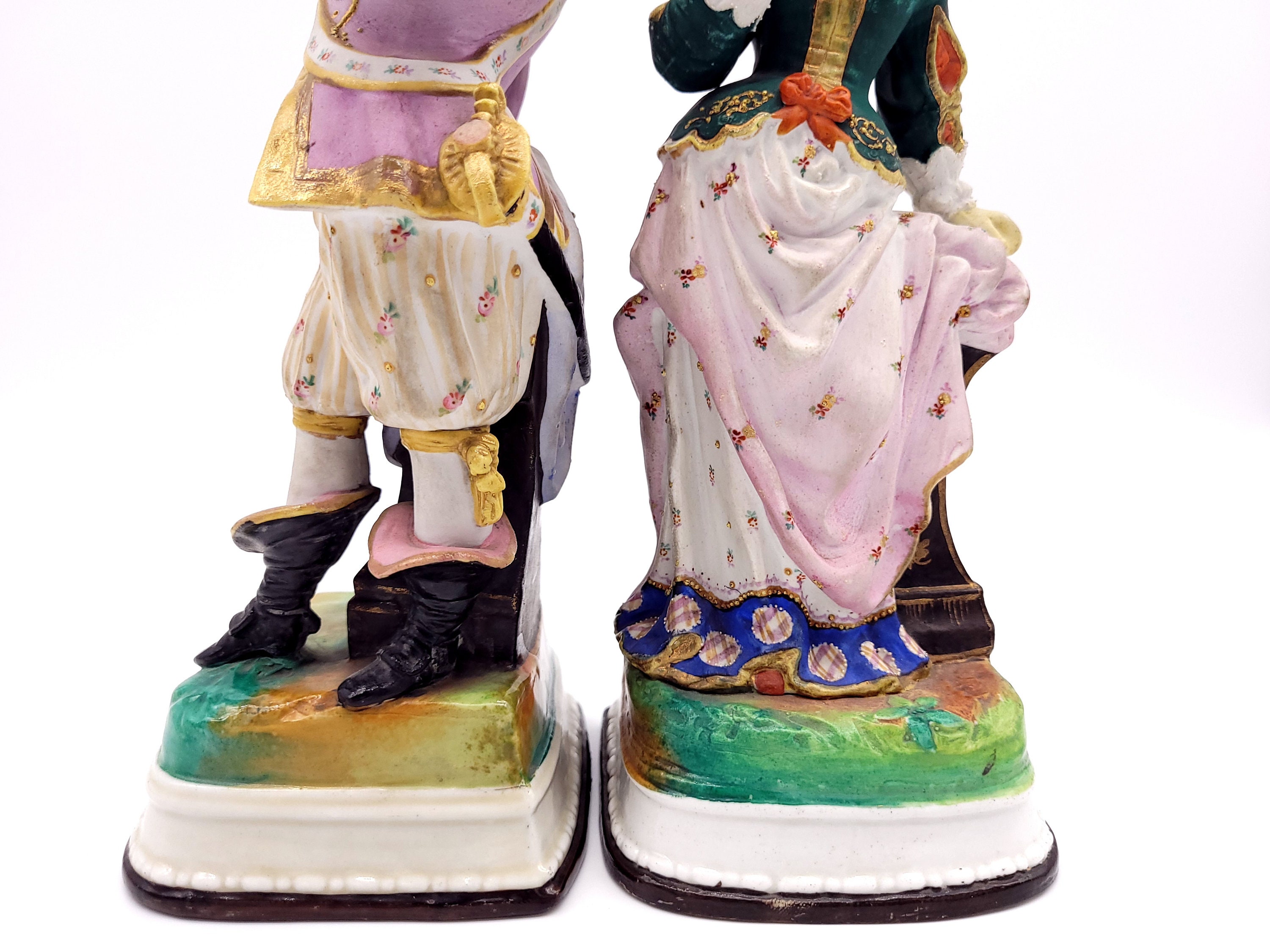 Musketeer Figure and Milady, Antique French Limoges Old Haviland,1800s ...