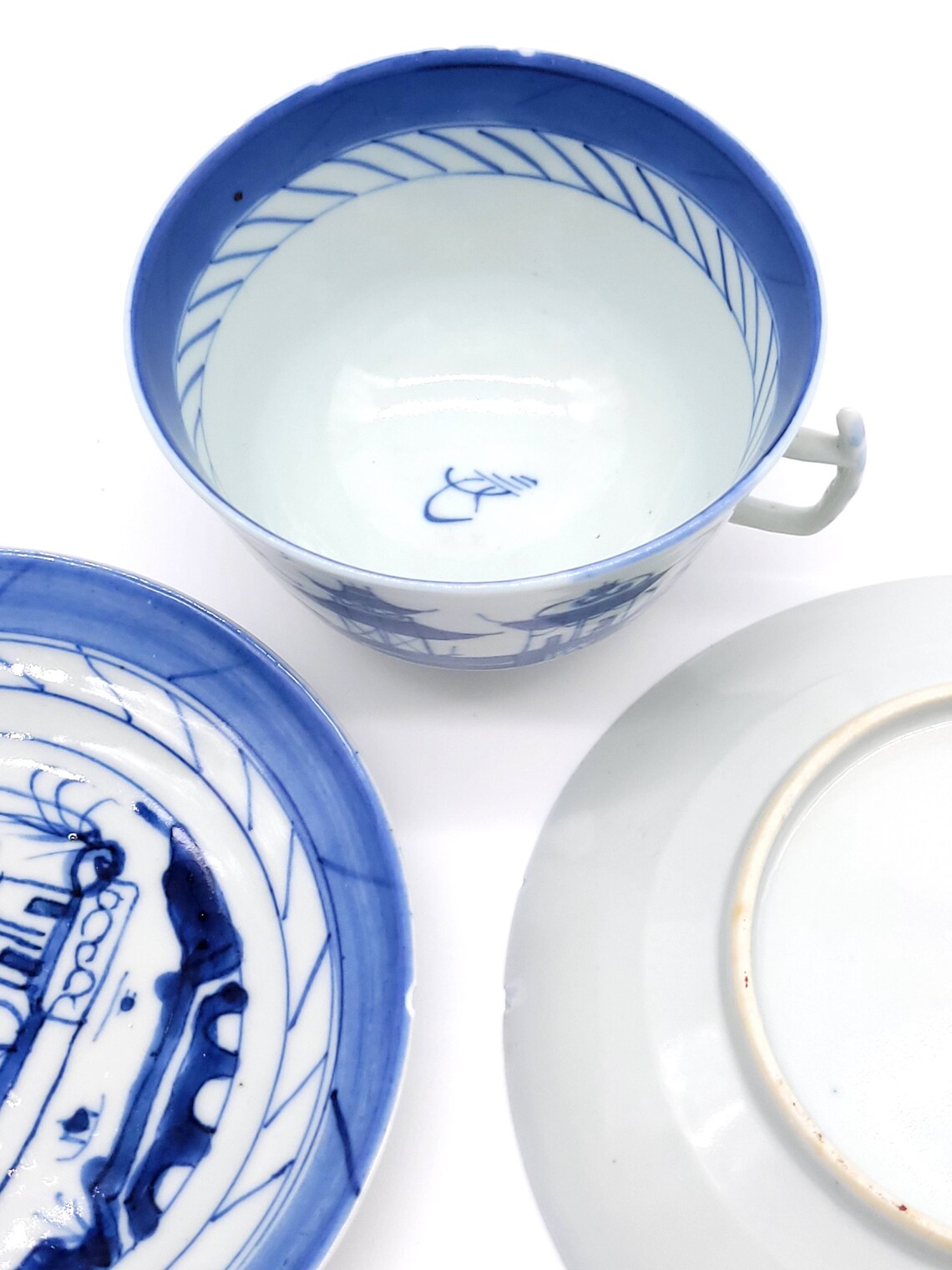 Antique Canton Porcelain Oriental Tea Set of 6, 19th Century Chinese ...