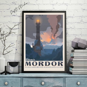 Mordor Art Lord of the Rings Posters Lotr Travel Prints Lord of the ...