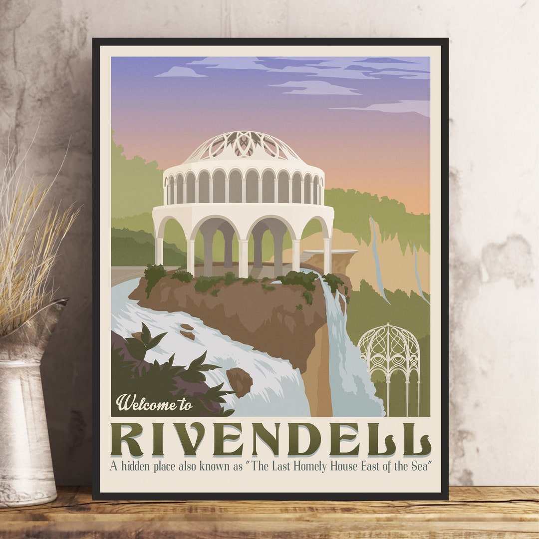 Rivendell Art Lord of the Rings Posters Lotr Travel Prints Lord of the ...