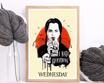 Wednesday Addams Posters - Etsy