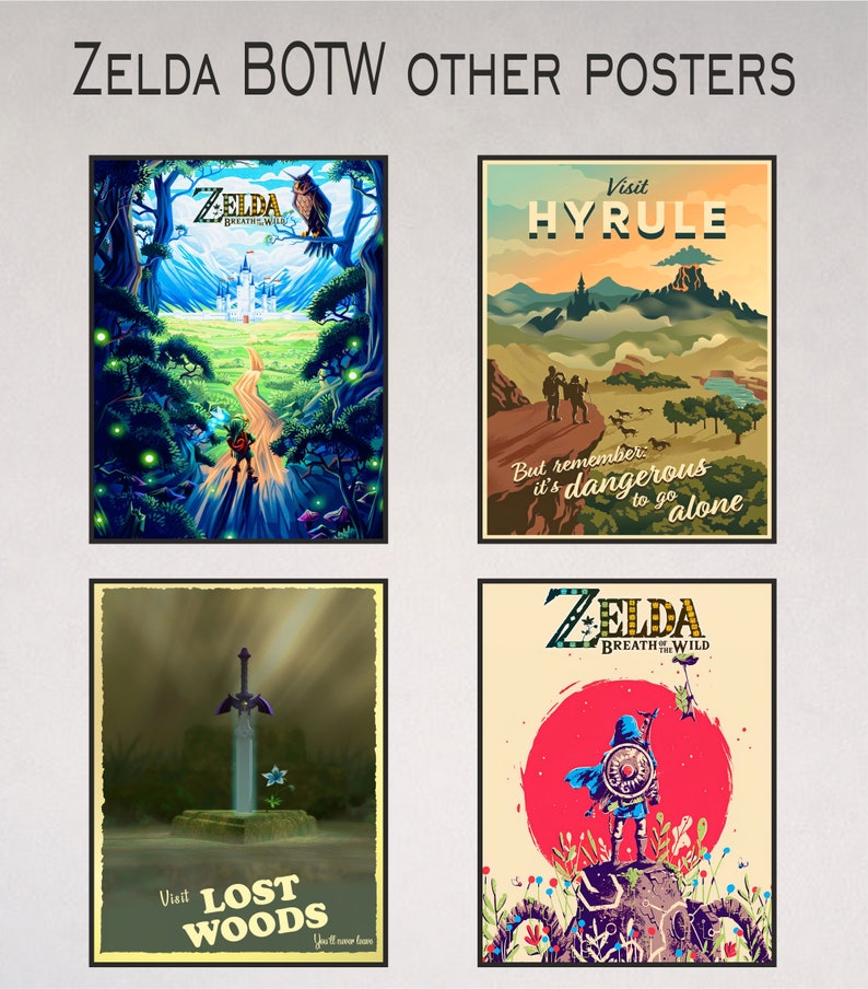 Legend of Zelda Poster Breath of the Wild Botw Zelda Art - Etsy