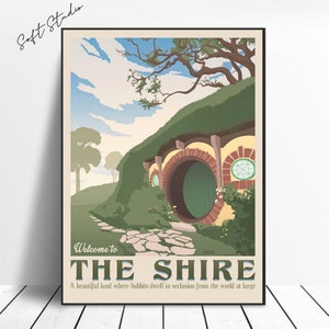The Shire Lord of the Rings Posters Lotr Travel Prints Lord of the Ring ...