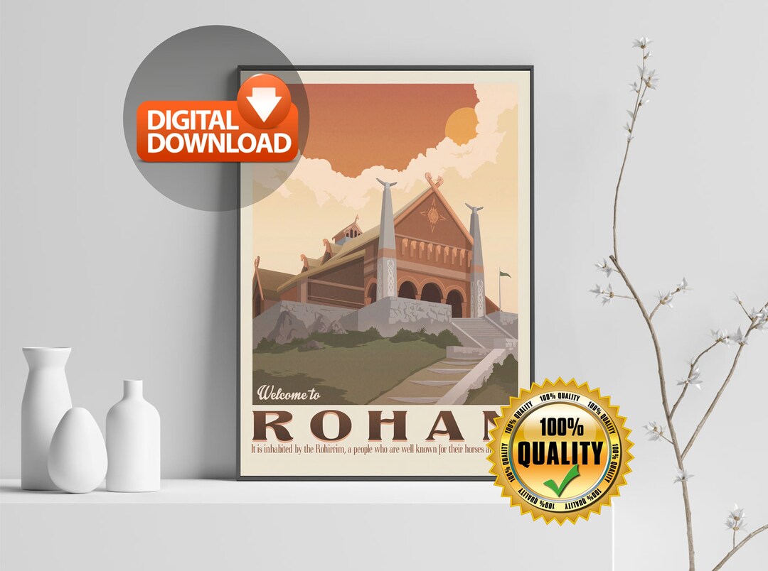 Rohan Poster Lord of the Rings Poster Lord of the Ring Art Decor Middle ...