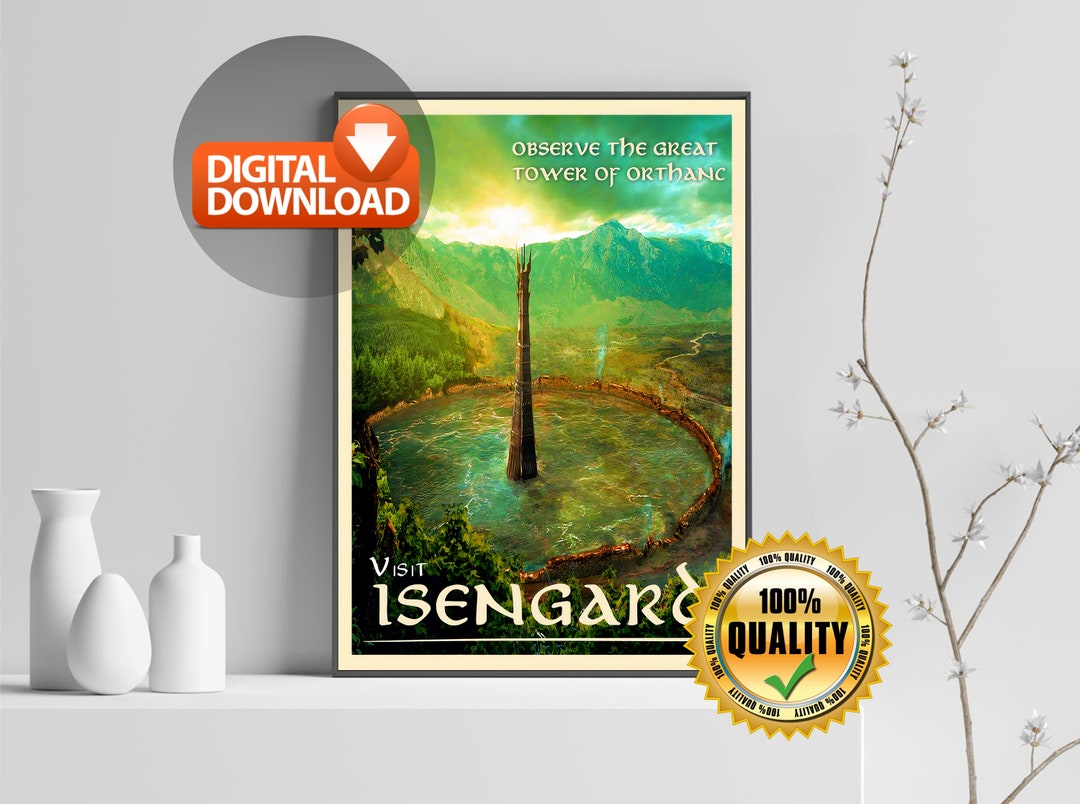Isengard Art Lord of the Rings Posters Lotr Travel Prints Lord of the ...