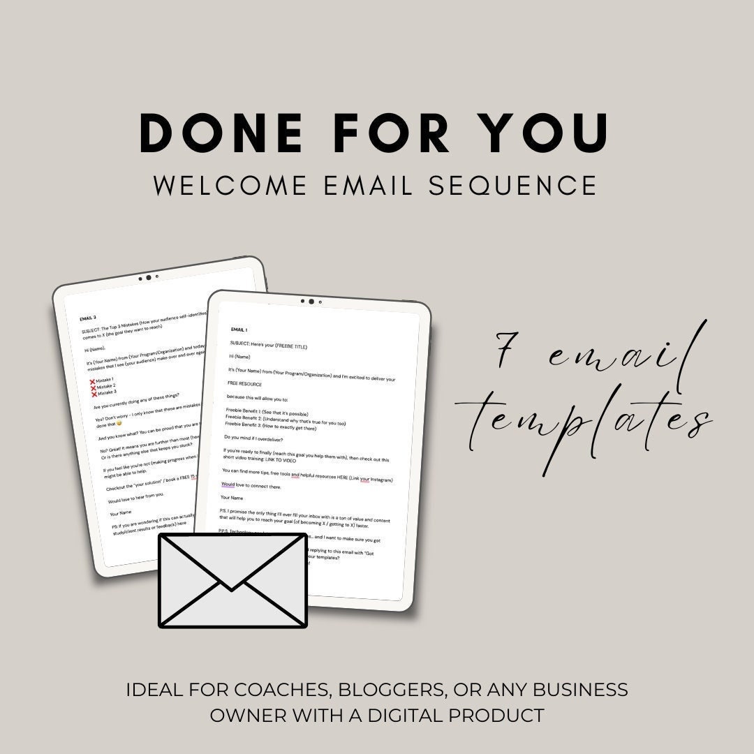 Welcome Digital Product Email Sequence Templates, Welcome Email ...