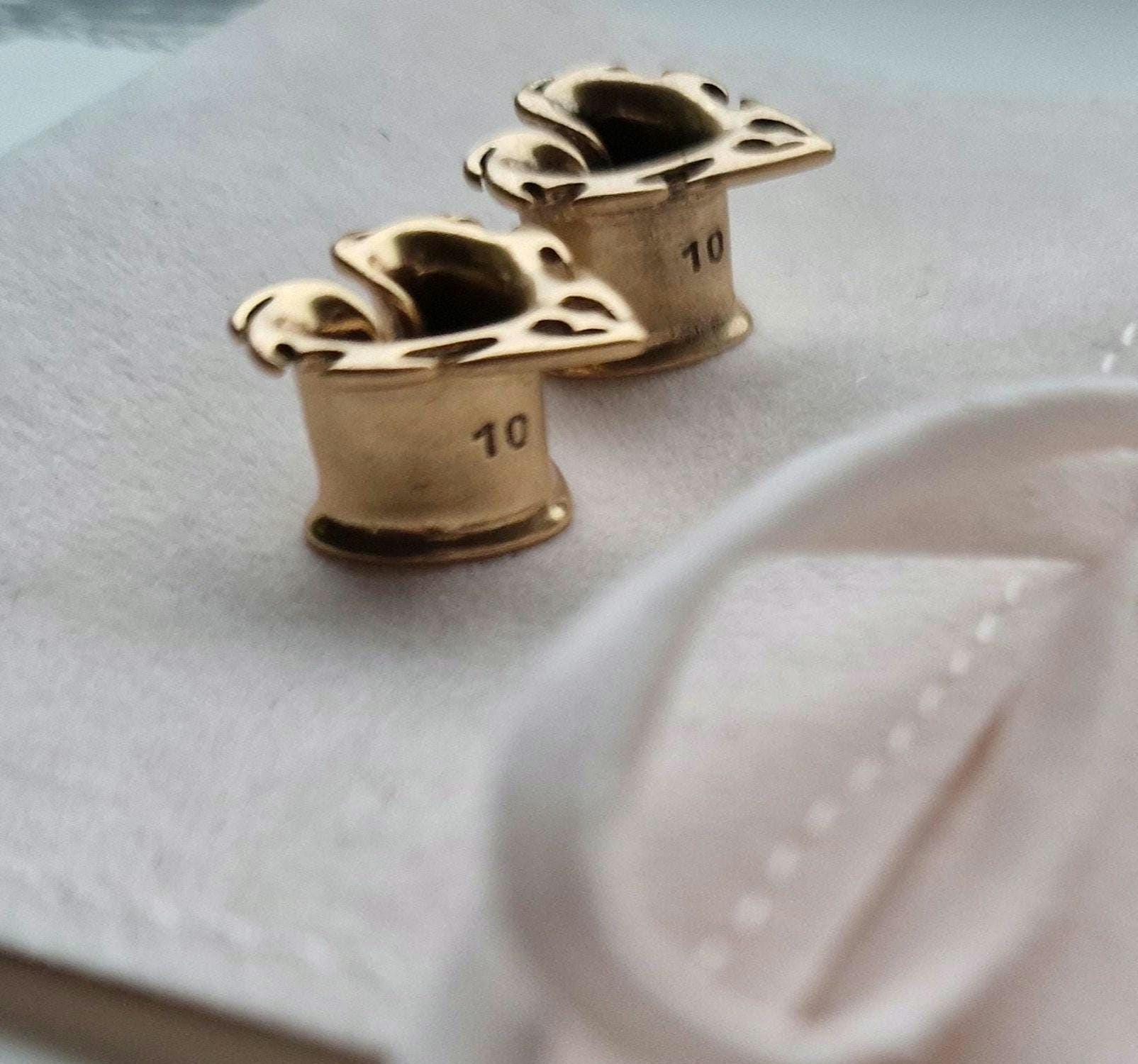 10MM PAIR Flame Heart Tunnels × Plugs × Tunnels × Emo Jewellery × Y2k ...