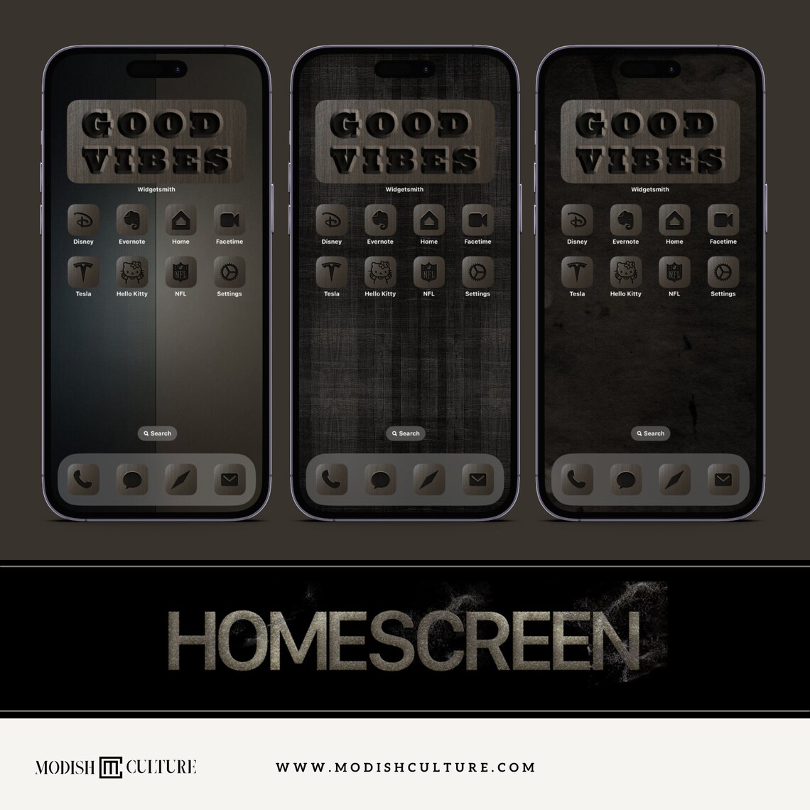 Brushed Titanium iPhone App Icon Theme: 300 Icons, Wallpapers, Widget ...