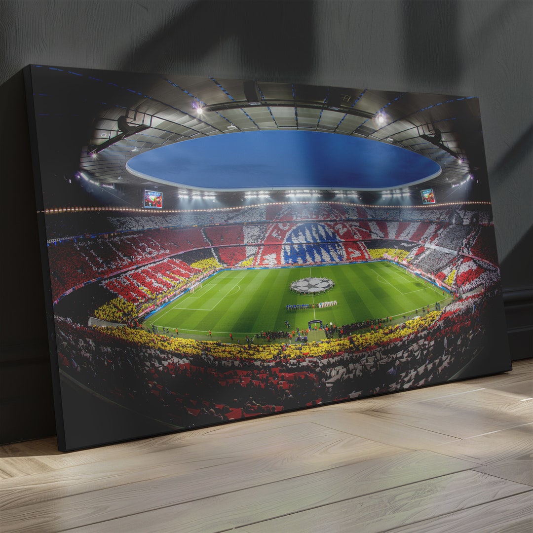 Allianz Arena Stadium Poster, Stadium Canvas Allianz Arena Poster ...