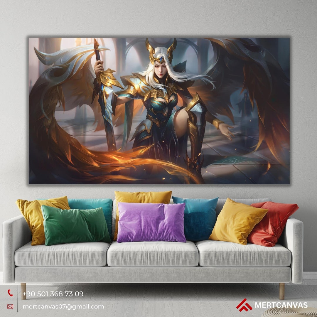 Kayle League of Legends Lol Poster Canvas Wall Art Decor Boys Room ...