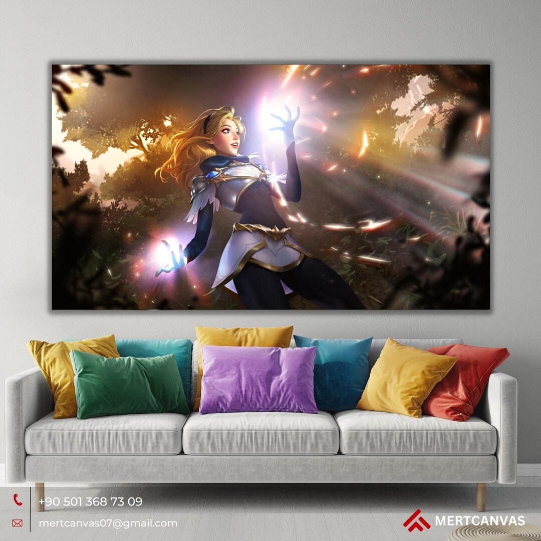 Lux League of Legends Lol Poster Canvas Wall Art Decor Boys Room Decor ...
