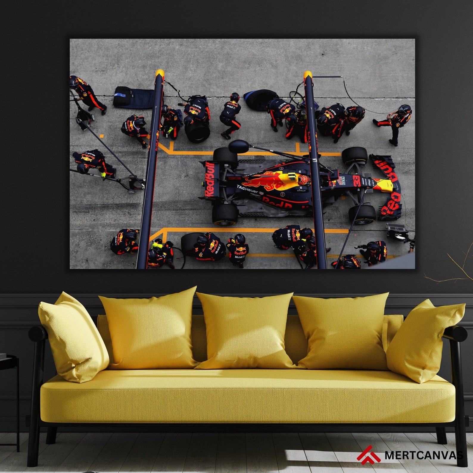 Red Bull Racing Canvas Max Verstappen Canvas Formula 1 Poster Red Bull ...