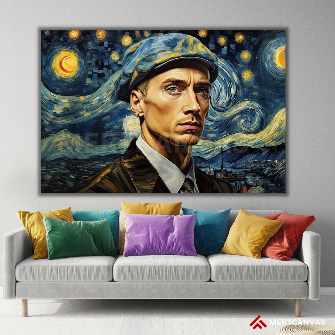 Eminem Iconic Canvas Hip Hop Eminem Portrait Art Canvas Vincent Van ...