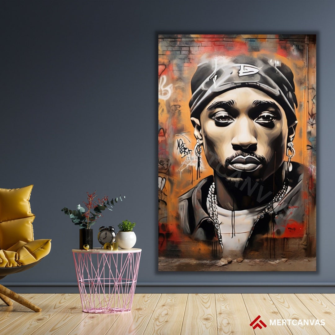 Tupac Shakur Poster Canvas All Time Rappers Canvas Tupac Hip Hop Canvas ...