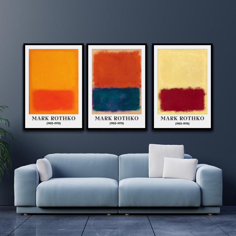 Mark Rothko Style Mark Rothko Canvas Rothko Exhibition Poster - Etsy