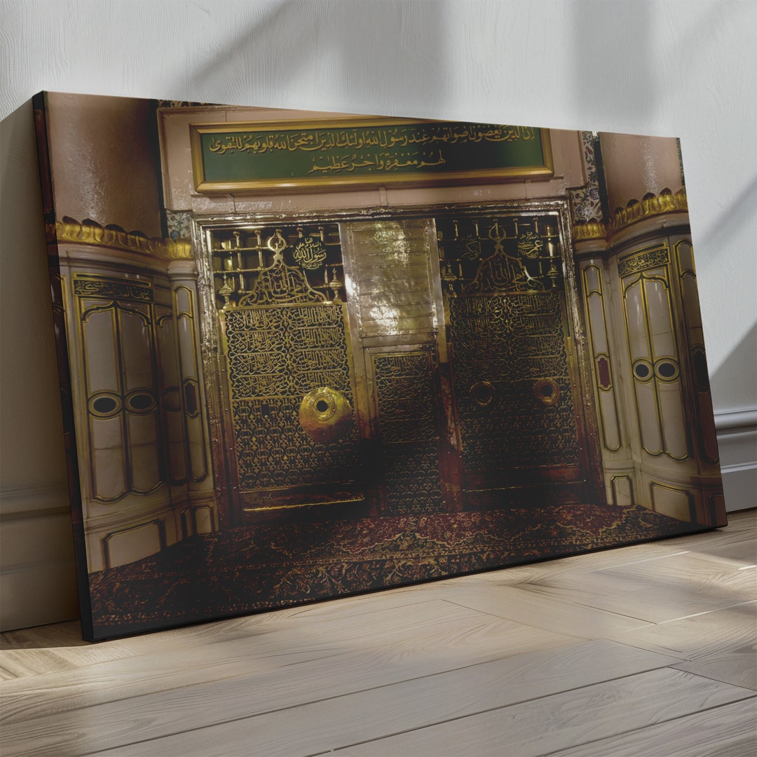 Masjid Nabawi Canvas Poster Masjid Al Nabawi Art Masjid Al Nabawi ...
