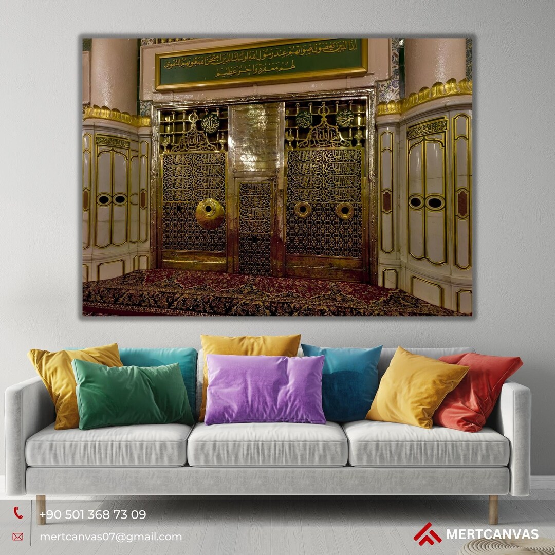 Masjid Nabawi Canvas Poster Masjid Al Nabawi Art Masjid Al Nabawi ...